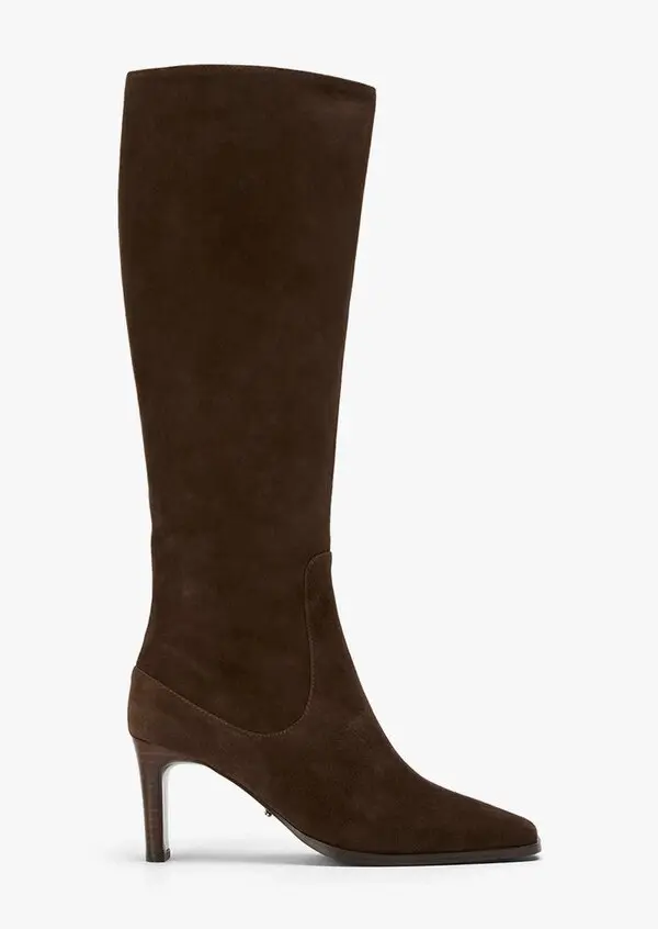 TONY BIANCO Rinetta Suede Zip-up Mid-calf Boots - Espresso Suede
