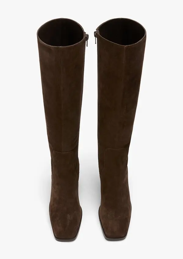 TONY BIANCO Rinetta Suede Zip-up Mid-calf Boots - Espresso Suede