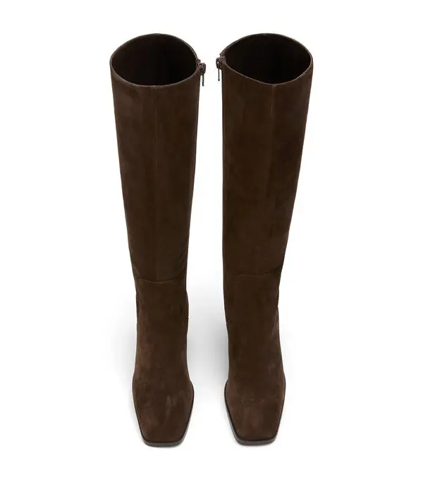 TONY BIANCO Rinetta Suede Zip-up Mid-calf Boots - Espresso Suede