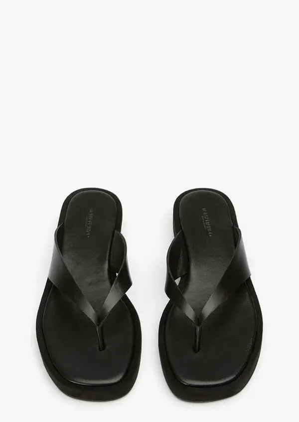 TONY BIANCO Kyra Platform Thong Sandal - Black Como