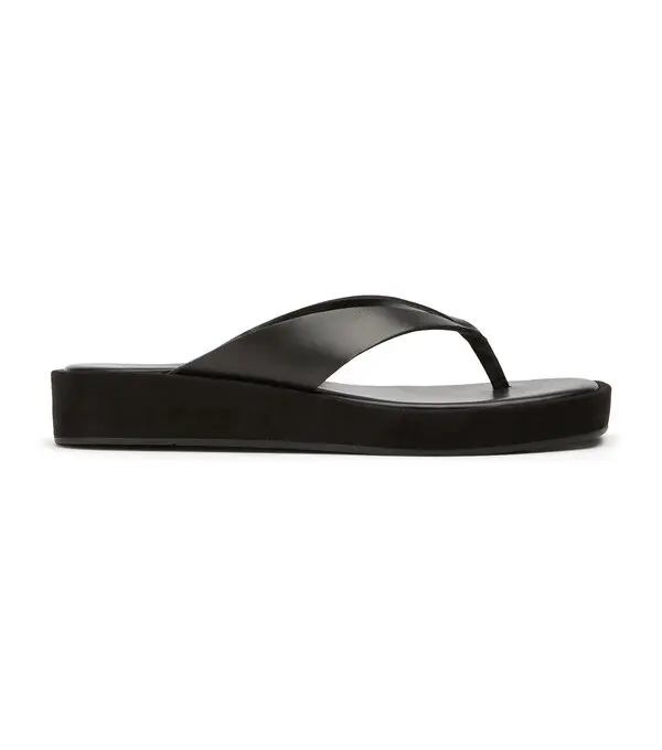 TONY BIANCO Kyra Platform Thong Sandal - Black Como