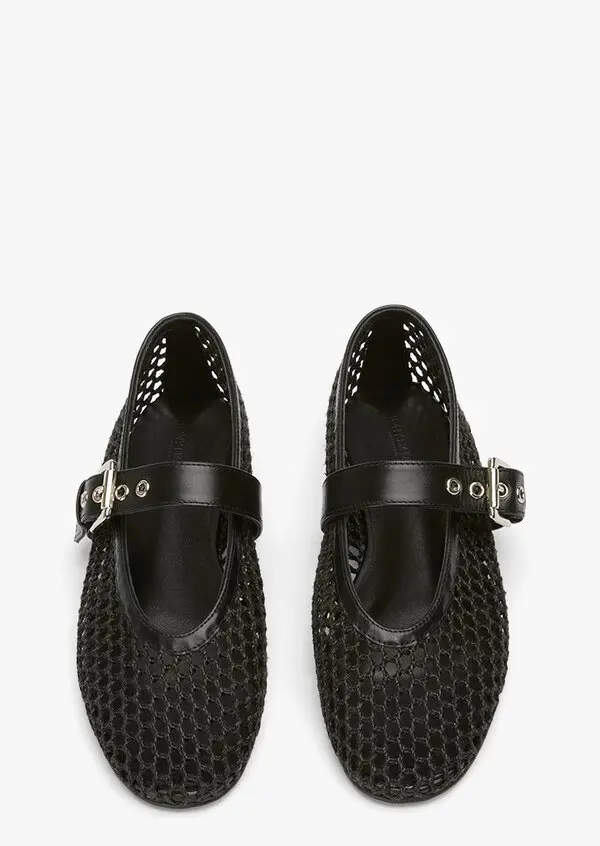 TONY BIANCO Carla Braided Mary Jane Flats - Black Braid