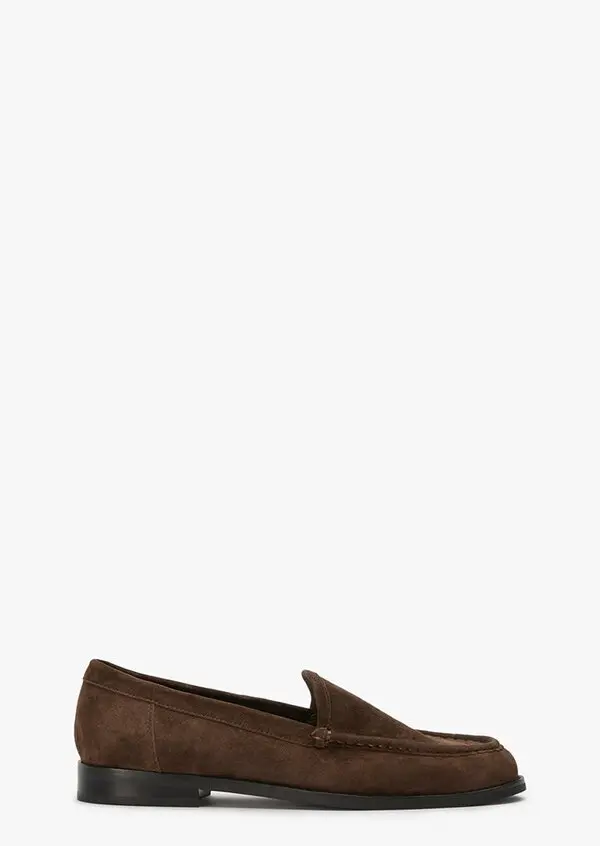 TONY BIANCO Zoe Suede Loafers - Espresso Suede