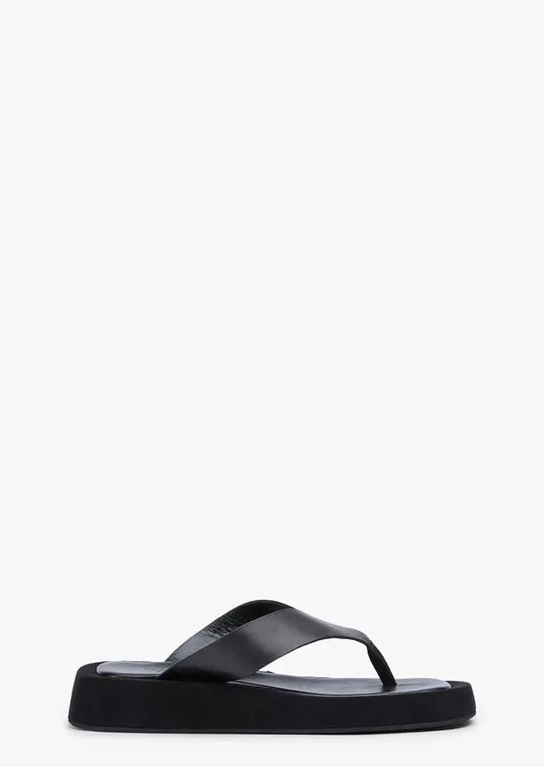 TONY BIANCO Ives Thong Sandals - Black Como