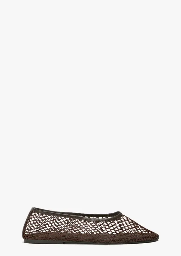 TONY BIANCO Mazey Mesh Ballet Flats - Choc Mesh