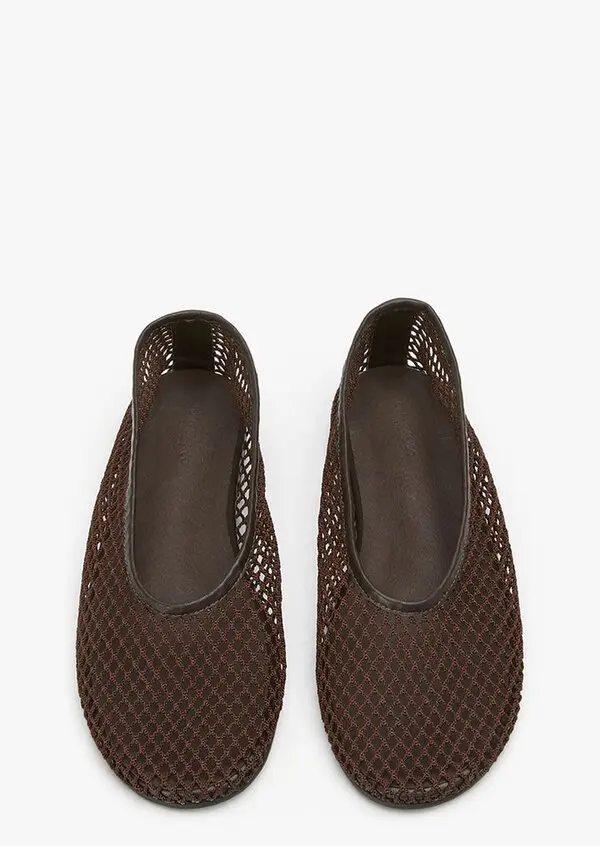 TONY BIANCO Mazey Mesh Ballet Flats - Choc Mesh
