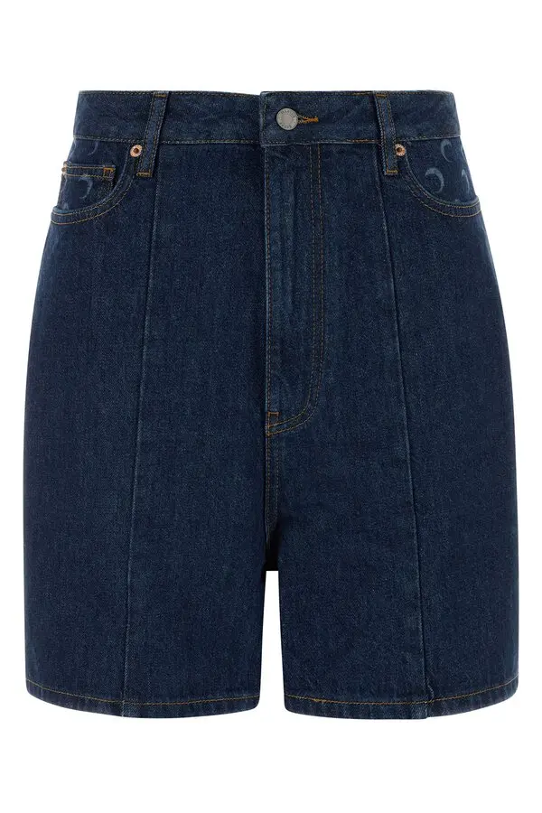 MARINE SERRE Denim Shorts - Blue