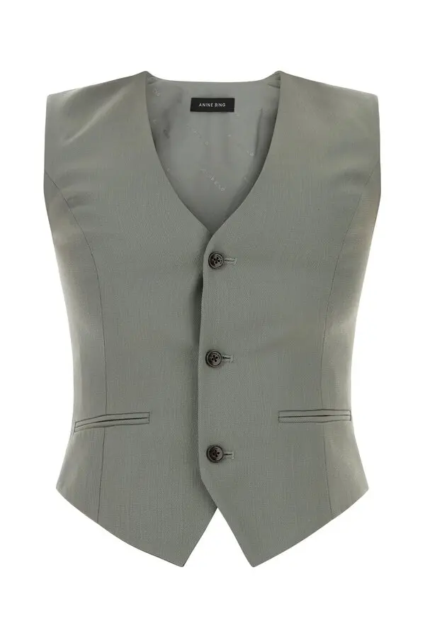 ANINE BING Gabardine Mario Vest