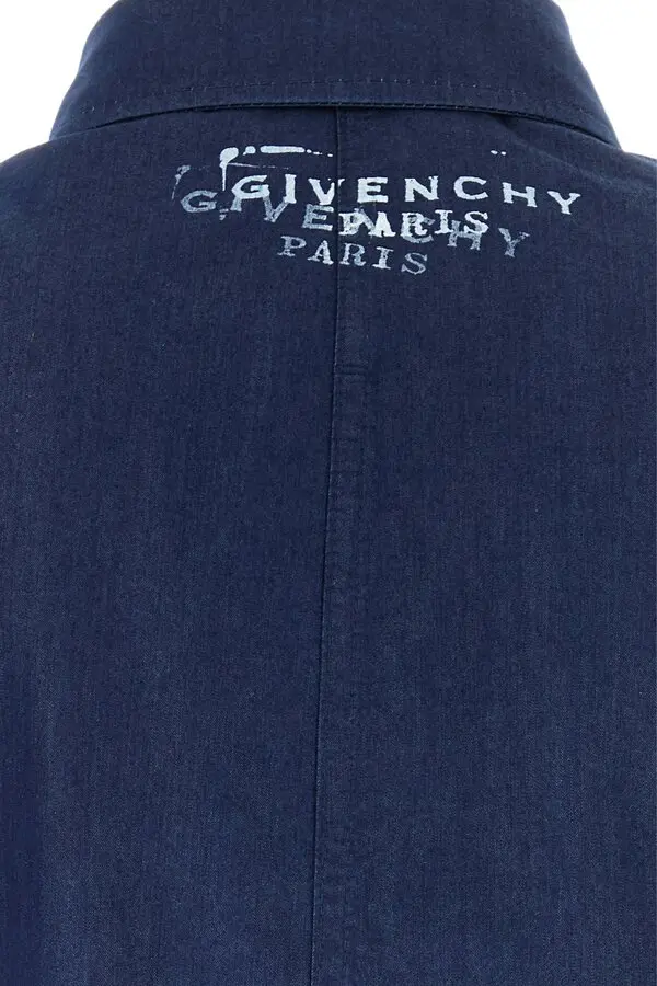 Givenchy Camicia In Chambray Blu