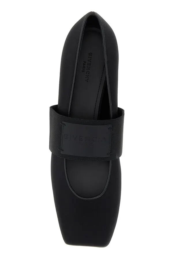 Givenchy Satin Sliced Square Ballerinas