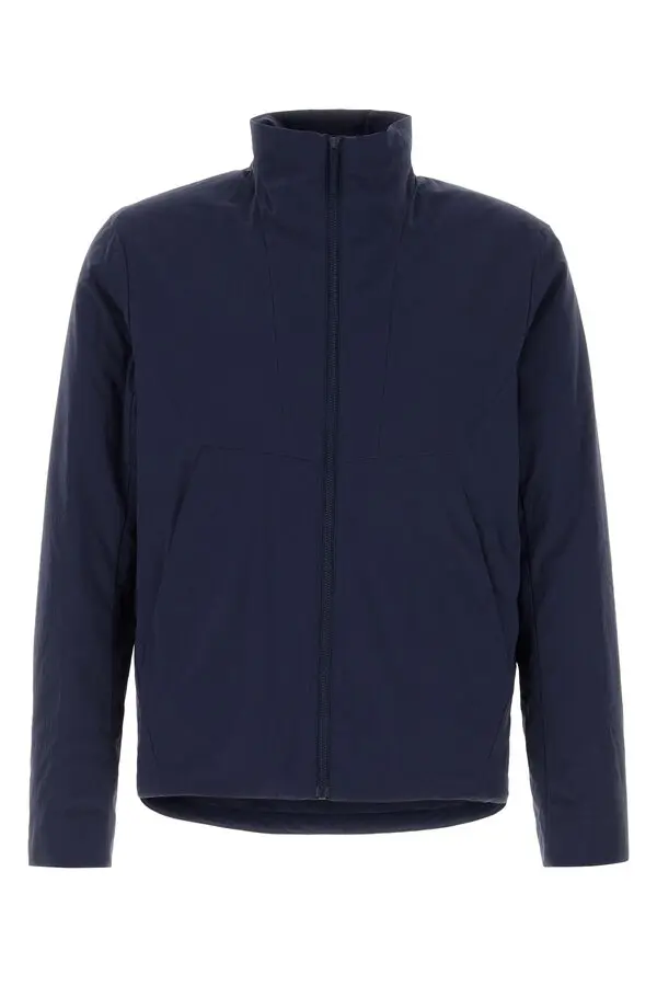 Veilance Stretch Nylon High Collar Zip-up Jacket - Blue