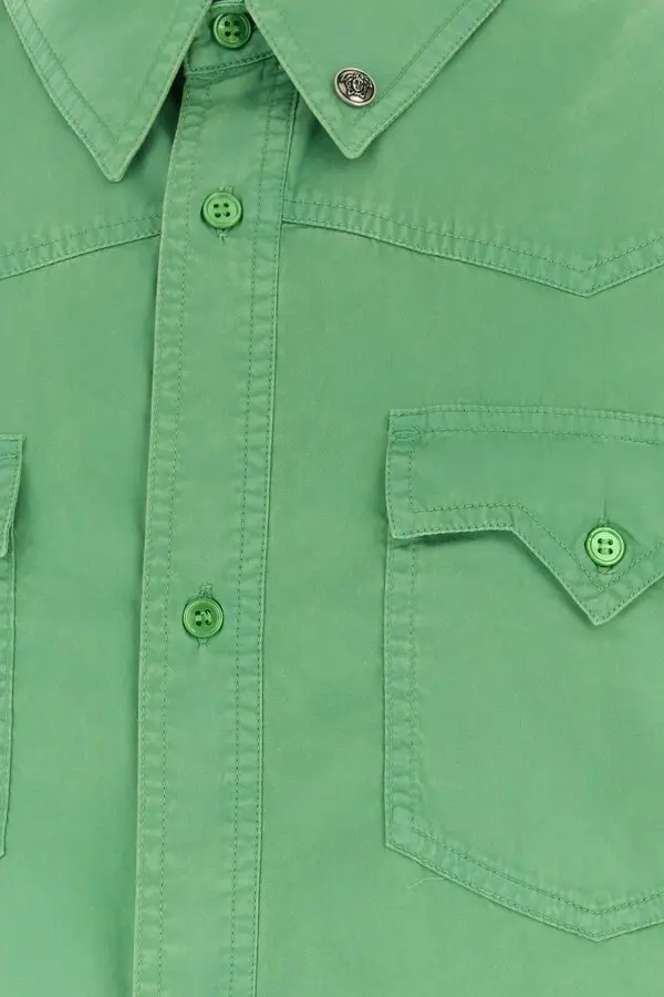 Versace Grass Cotton Shirt - Green