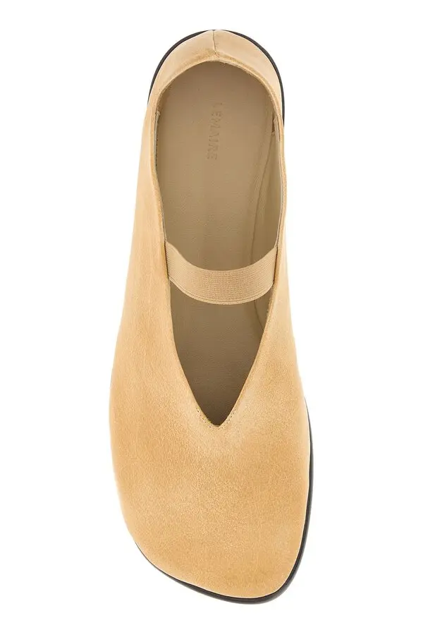 LEMAIRE Leather Ballerinas - Light Brown