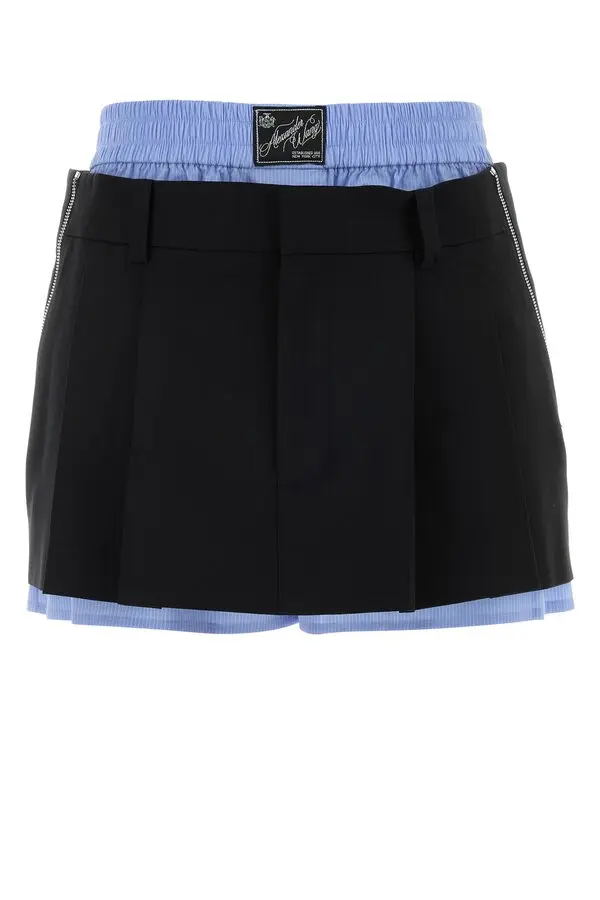 Alexander Wang Twill Pant-skirt With Poplin Inserts