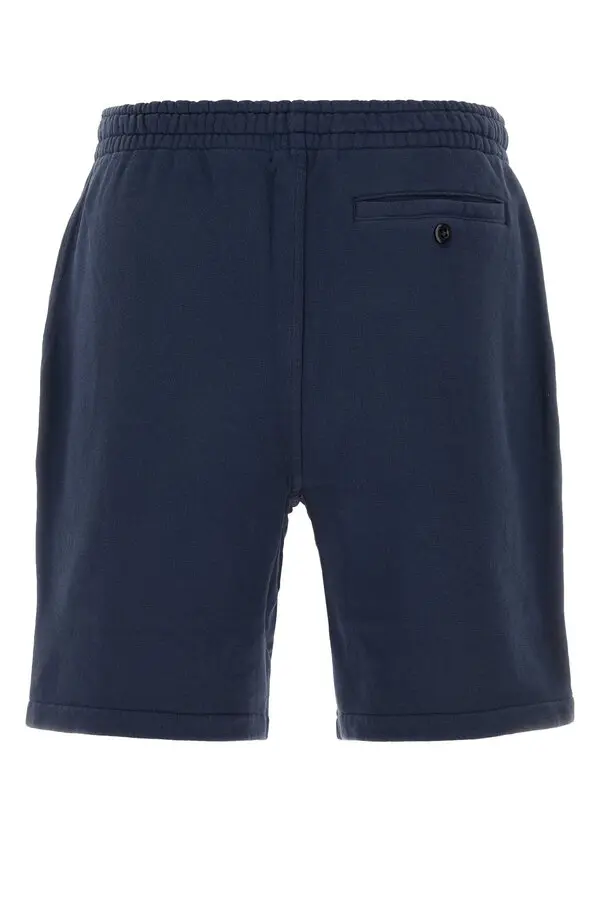 Polo Ralph Lauren Navy Cotton Blend Bermuda Shorts With Embroidered Logo