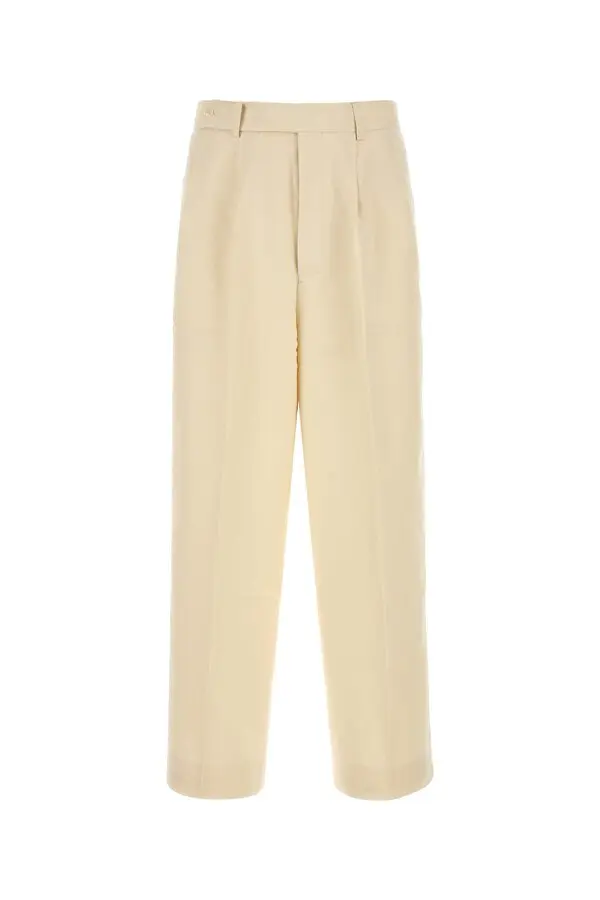 BODE Wide-leg Cream Viscose Blend Pants