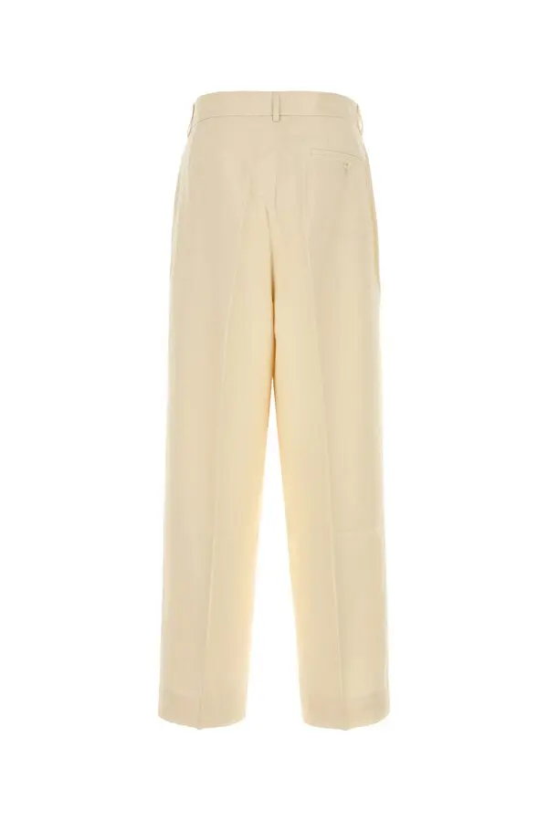 BODE Wide-leg Cream Viscose Blend Pants