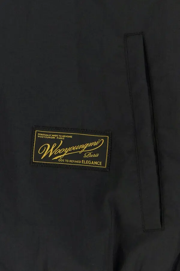 WOOYOUNGMI Nylon Hooded Windbreaker With Embroidered Logo