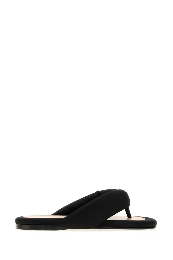 Carven Satin Thong Slippers