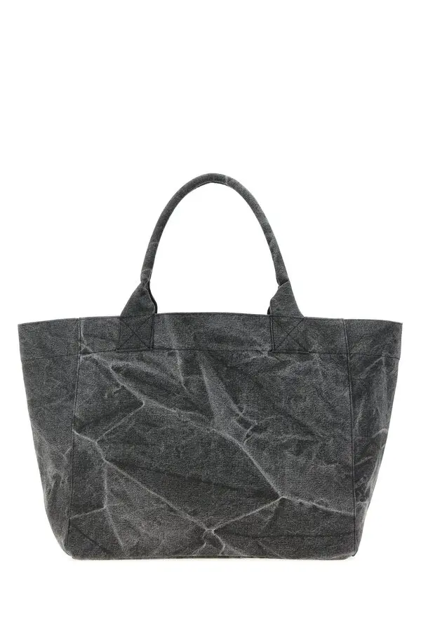 GANNI Canvas Shopping Bag With Fairy Print - Grey