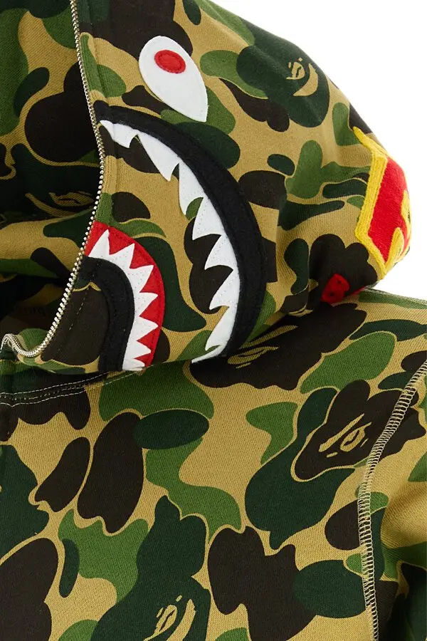 A BATHING APE Printed Cotton Abc Camo 2nd Shark Full Zip Hoodie
