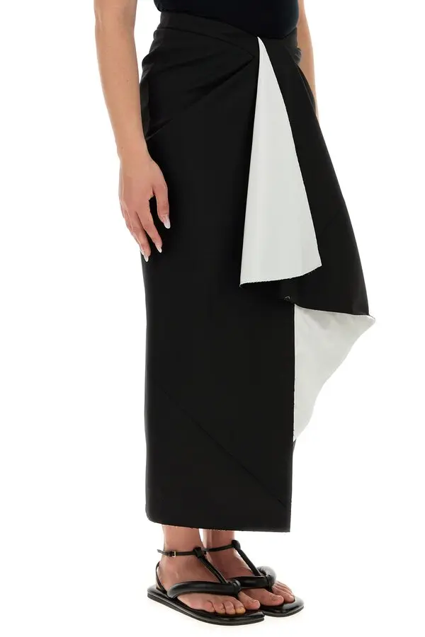 Givenchy Wool Blend Flounce Skirt - Black