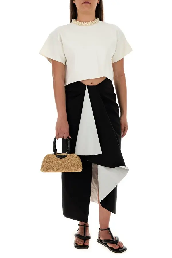 Givenchy Wool Blend Flounce Skirt - Black