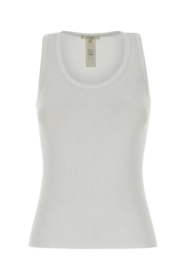THE ROW Ribbed Cotton Tank Top - White