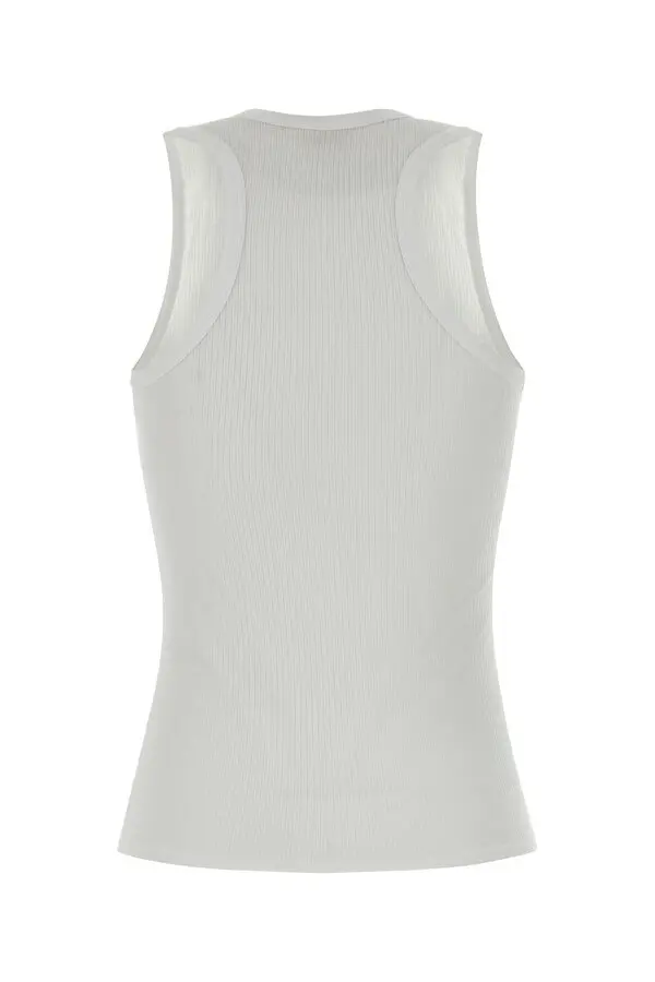 THE ROW Ribbed Cotton Tank Top - White
