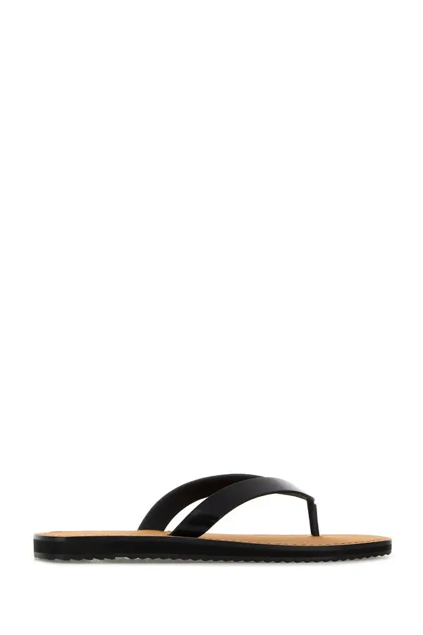 THE ROW Leather City Thong Slippers