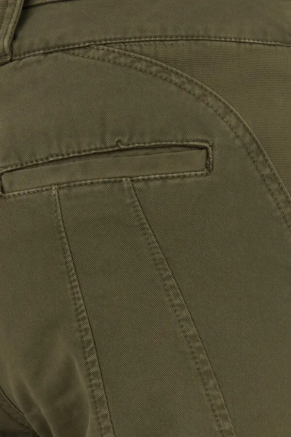 Blumarine Cotton Military Inspired Pants With Embroidered Logo