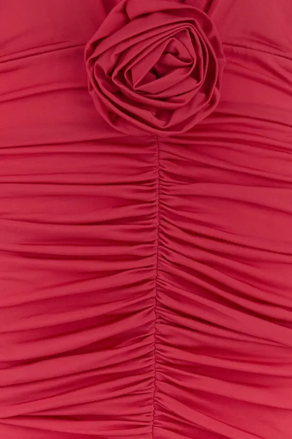 Blumarine Jersey Dress With Detachable Floral Applique
