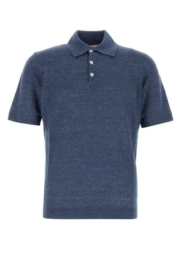 Brunello Cucinelli Melange Linen Blend Polo Shirt