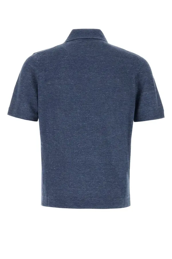 Brunello Cucinelli Melange Linen Blend Polo Shirt