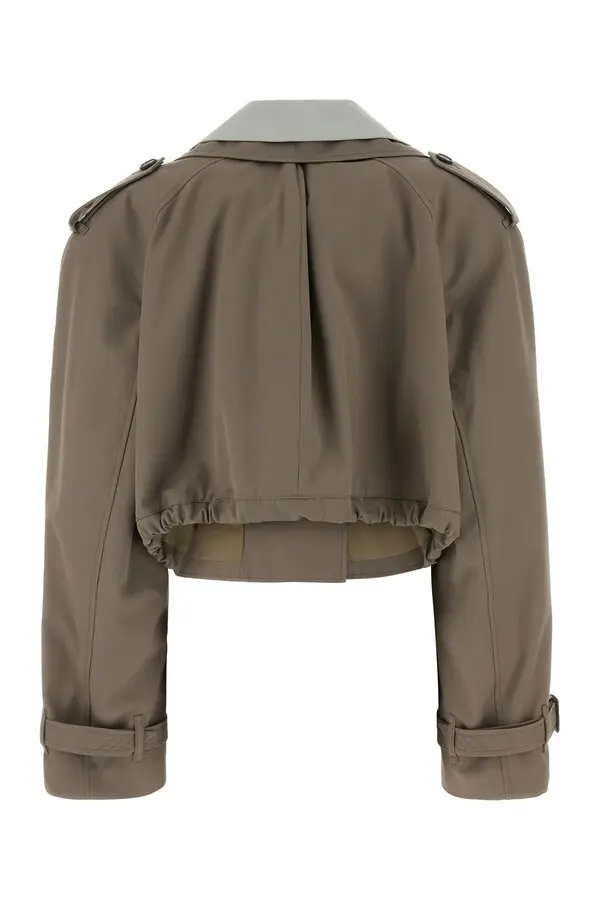 Attico Short Gabardine Trench Coat