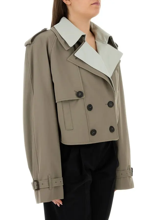 Attico Short Gabardine Trench Coat