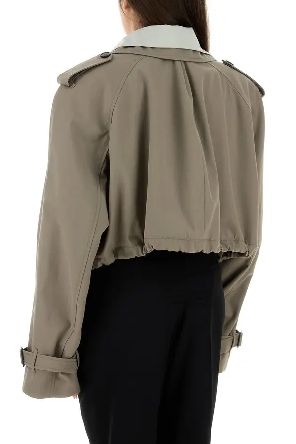 Attico Short Gabardine Trench Coat