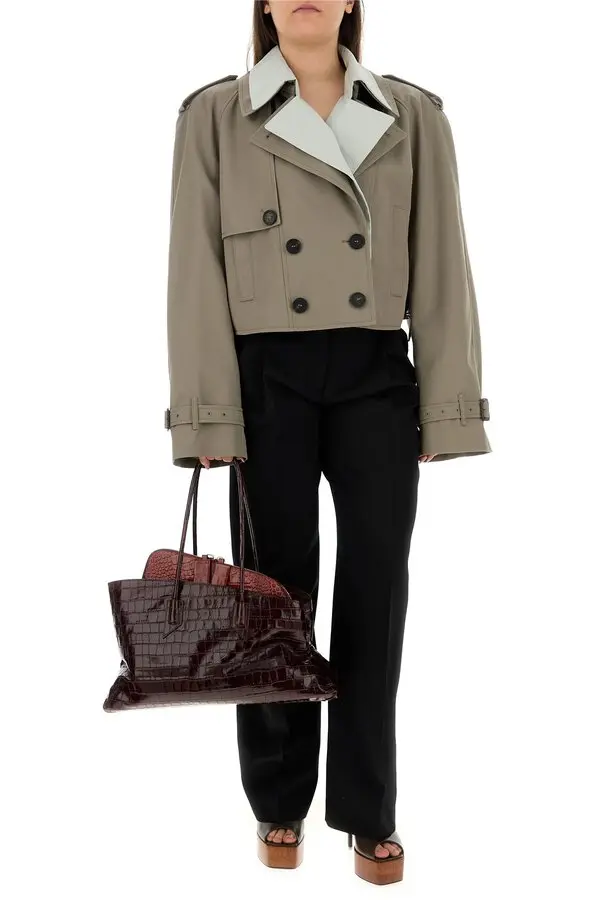Attico Short Gabardine Trench Coat