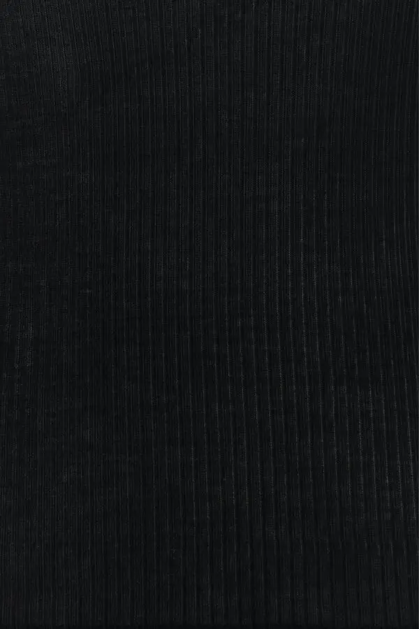 THE ROW Ribbed Cotton Tank Top - Black