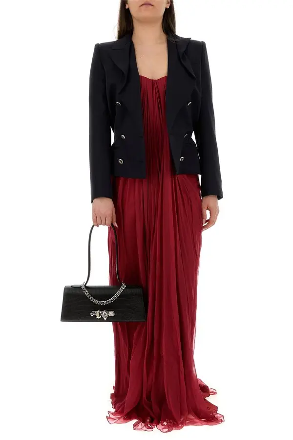 Alexander McQueen Navy Wool Blazer With Peculiar Lapels