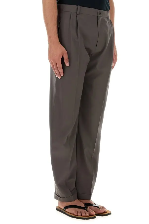 THE ROW Wool Trousers - Brown