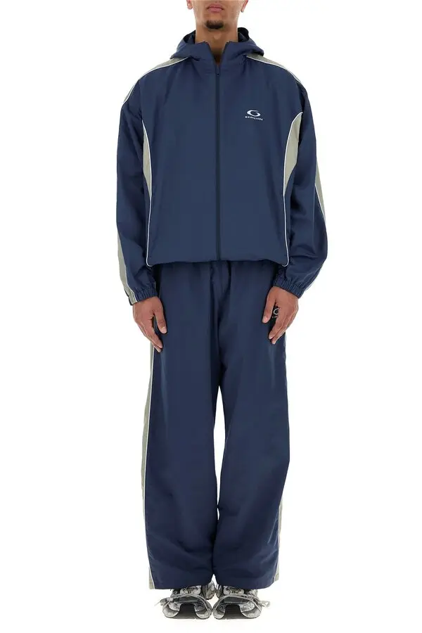 Balenciaga Tech Fabric Windbreaker With Loop Sports Icon Embroidery