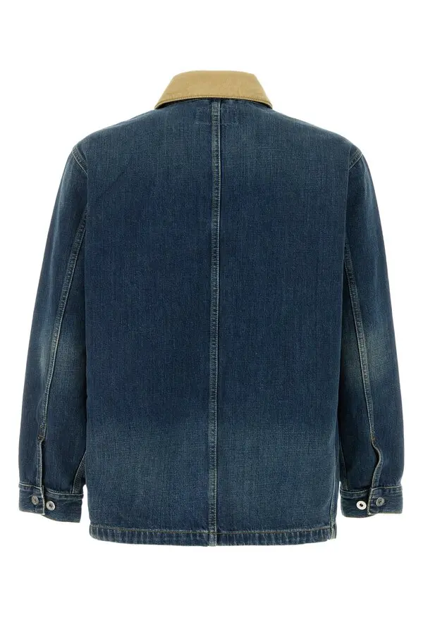 Carhartt Work In Progress Denim Chore Coat With Corduroy Collar