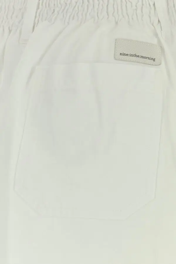 NINE:INTHE:MORNING Cotton Bermuda Shorts - White