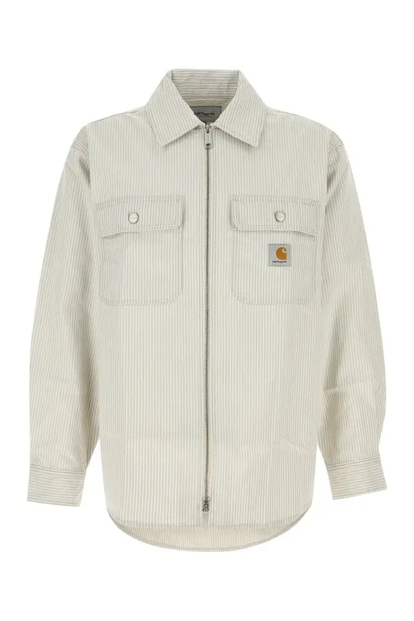 Carhartt Work In Progress Embroidered Cotton Mercer Shirt - White