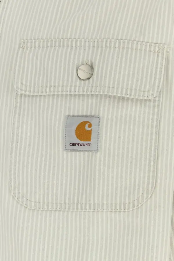 Carhartt Work In Progress Embroidered Cotton Mercer Shirt - White