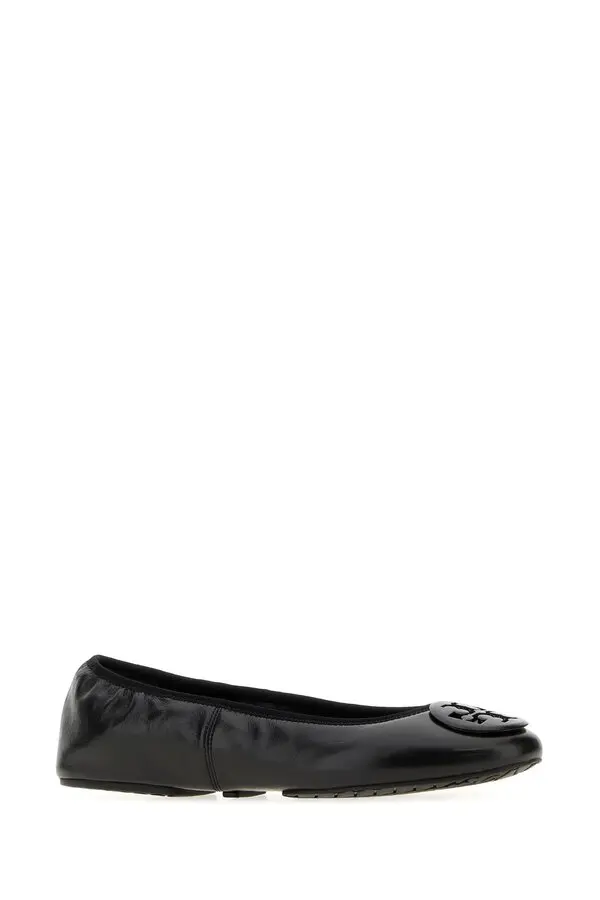 Tory Burch Leather Reva Ballerinas - Black