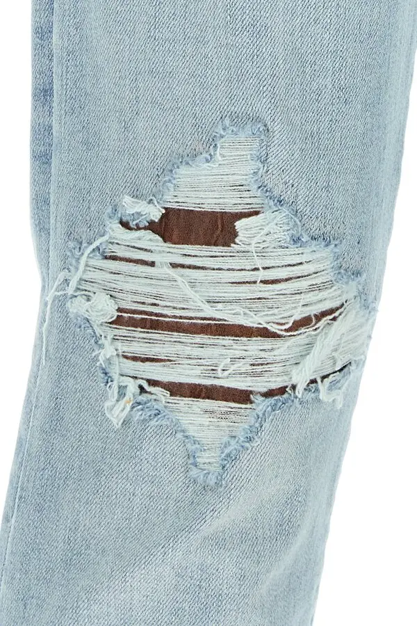 Amiri Distressed Stonewashed Stretch Denim Jeans