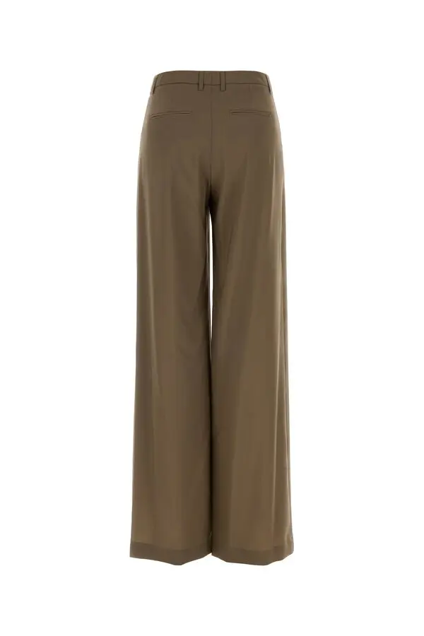 PT TORINO Palazzo Pants With Slit Hem - Brown