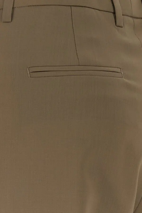 PT TORINO Palazzo Pants With Slit Hem - Brown